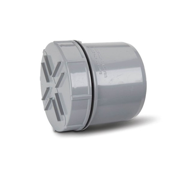 TUPLING 82MM SCREW ACCESS CAP SPIGOT TAIL GREY